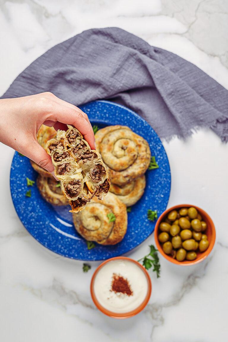 Sfiha Yafawia (Palestinian meat Pie) - Sarah's Plate