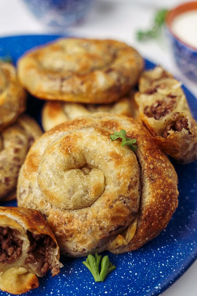 Sfiha Yafawia (Palestinian meat Pie) - Sarah's Plate