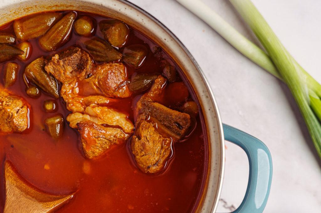Bamia Stew ( Authentic Iraqi Okra Stew ) - Sarah's Plate