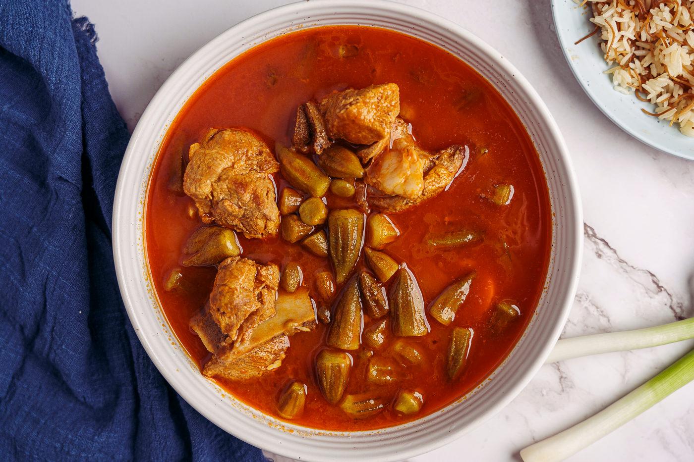 Bamia Stew ( Authentic Iraqi Okra Stew ) - Sarah's Plate